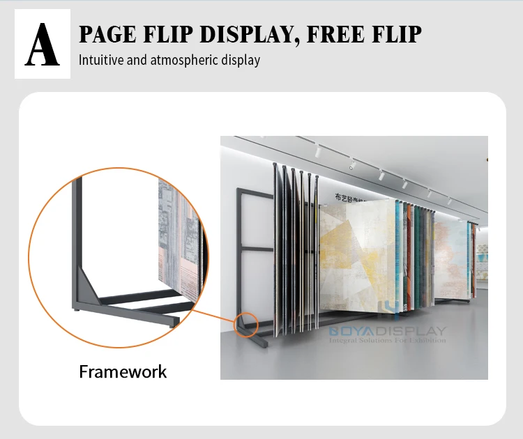 Boya Customized New Design Modern Freestanding Rug Carpet Display Stand ...