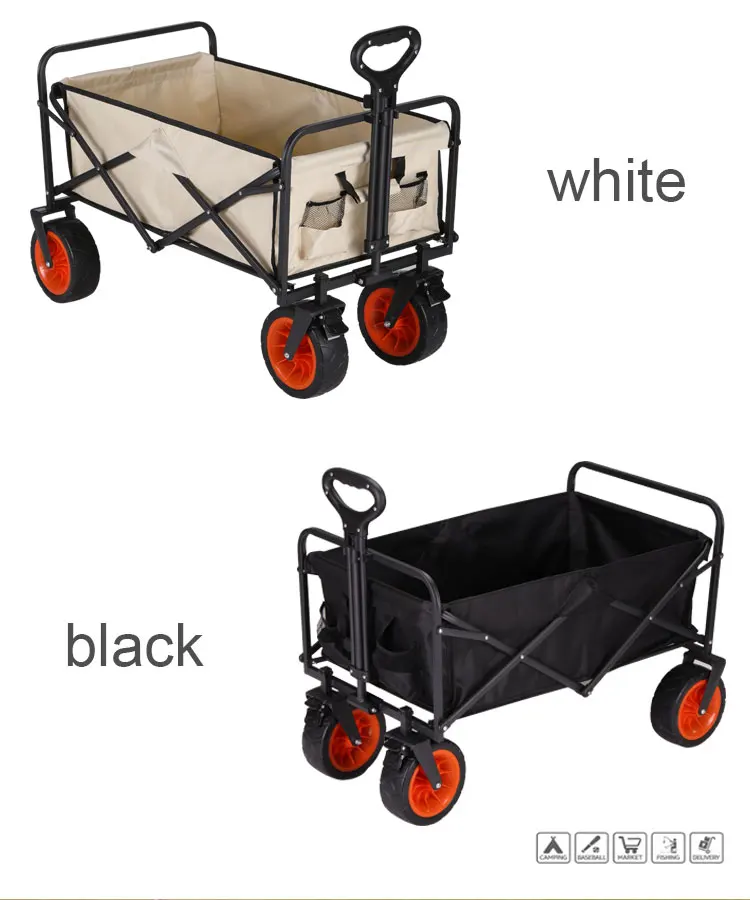 Motorized Wheels Folding Beach Trolley Wagon Cart for Camping