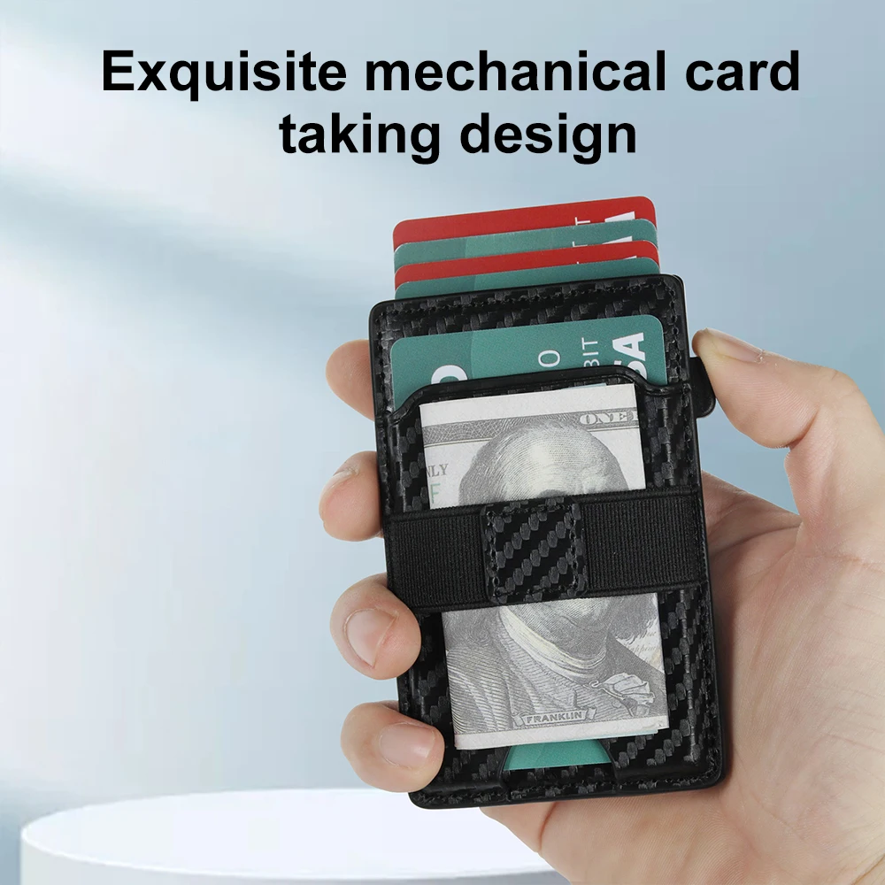 Minimalist Pop Slide Card Holder Metal Wallets For Men Rfid Blocking ...