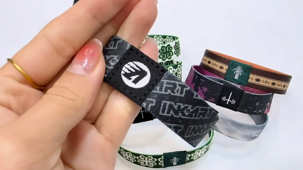 Wholesale Fashion Woven Fabric Bracelet Wrist Band Custom Polyester ...