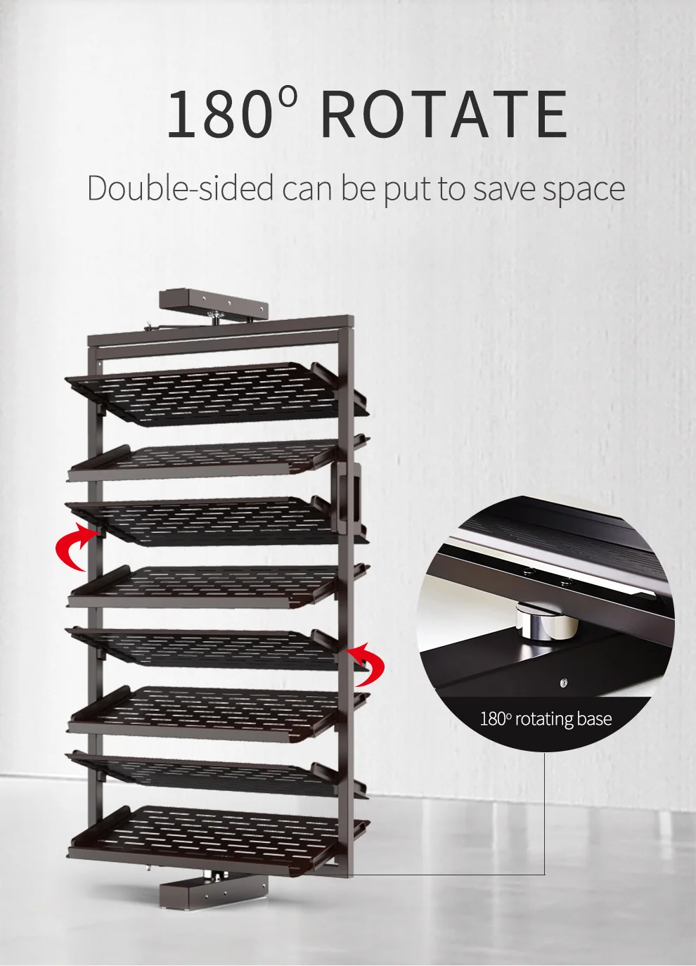 Rotating Shoe Rack In Wardrobe For Closets Revolving Slide Out Storage ...