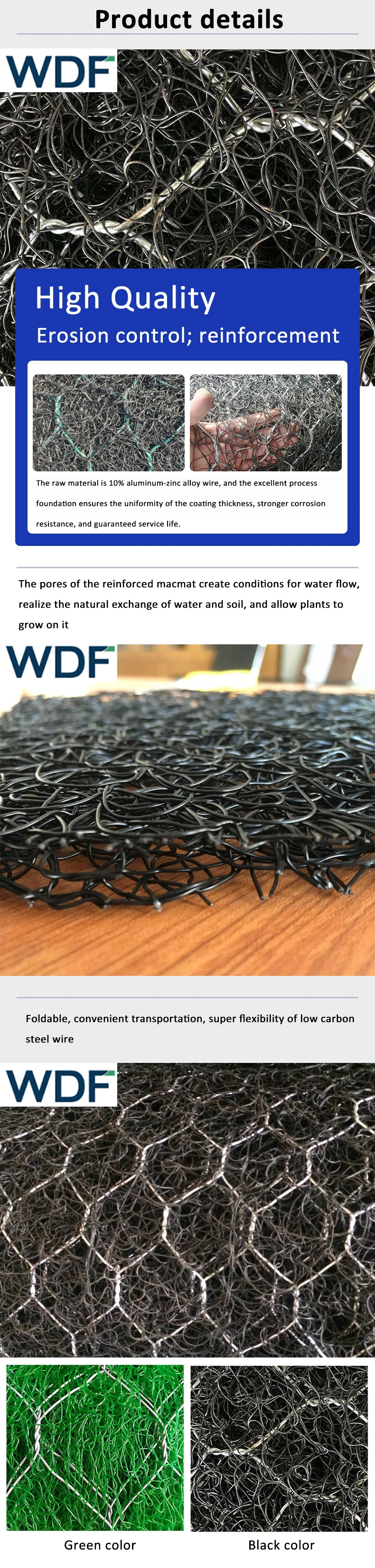Geocomposite Wire Mesh Macmat River Slope Protection Reinforced Geomat ...