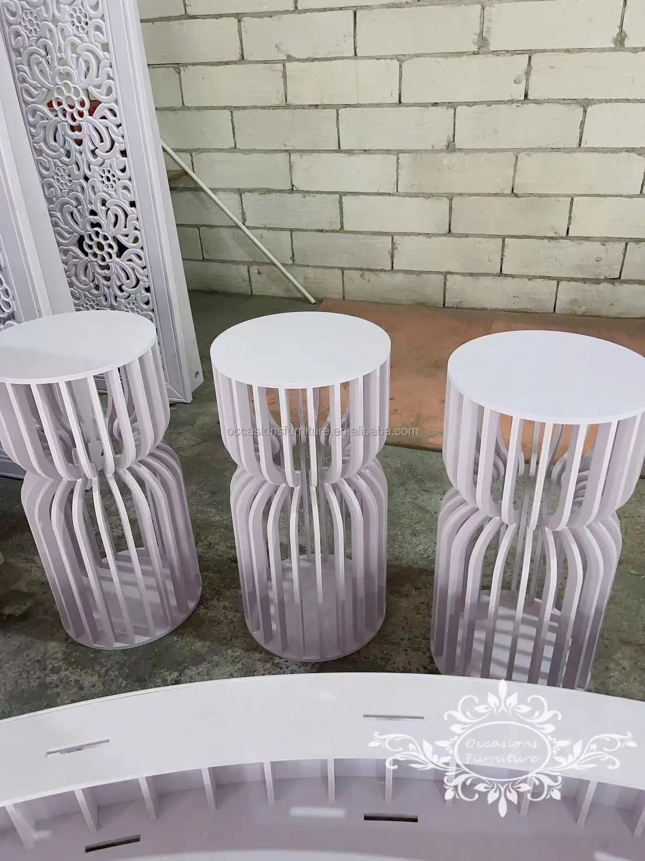 White PVC Stand for Baby Shower Party - Modern & Stylish