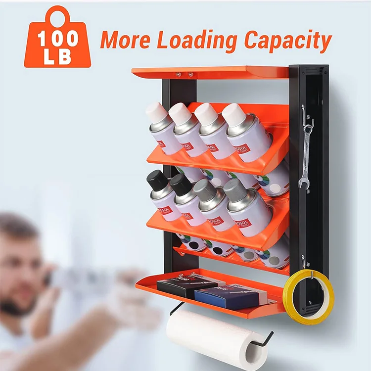 Wallmaster Spray Can Holder Lube Can Wall Mount Storage Rack Heavy Duty ...