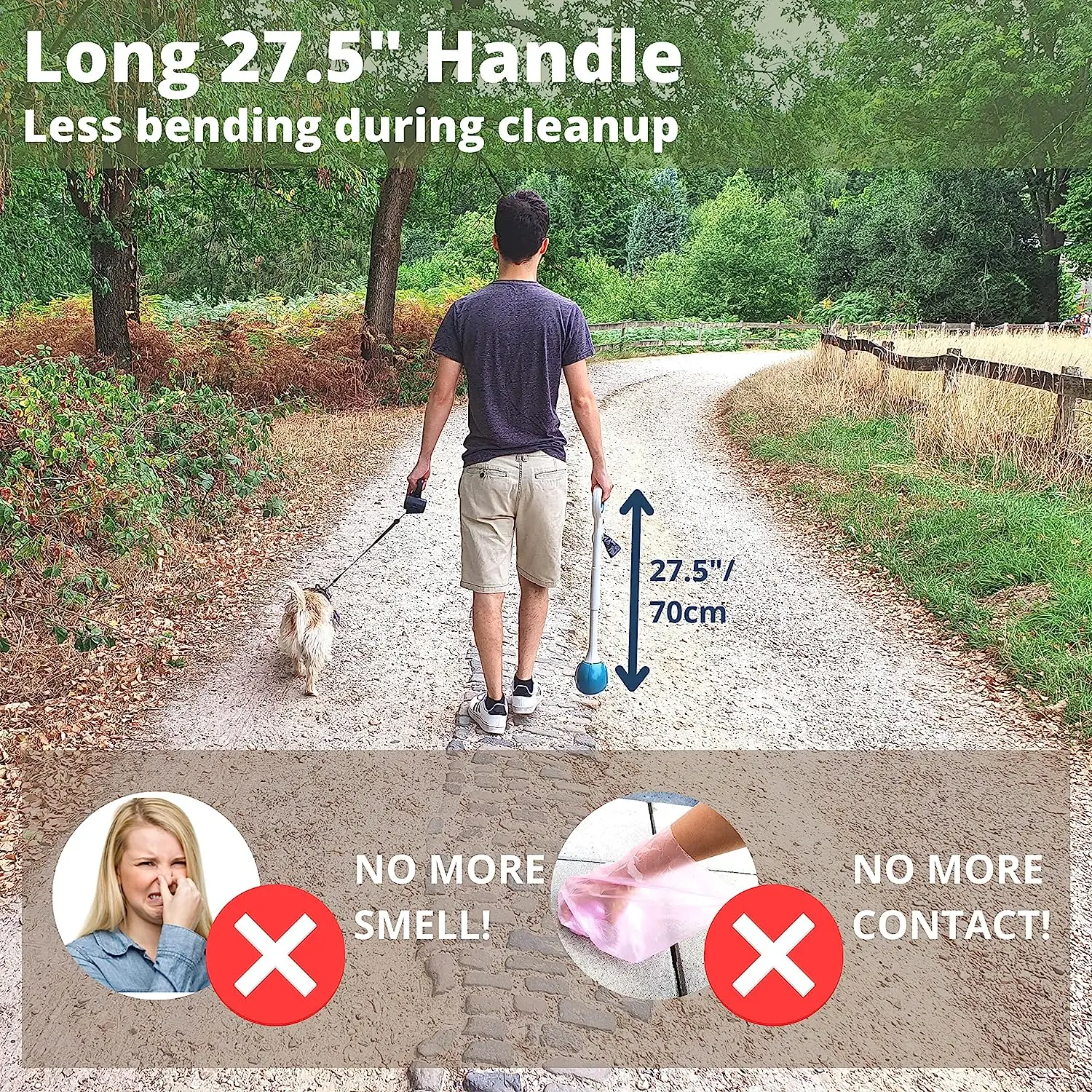 Dog Pooper Scooper - Long Handle Poop Scoop For Yard With Bag ...