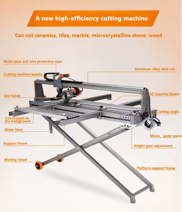 Wandeli QX-ZD-1200 Tile Cutter - Efficient Stone Cutting