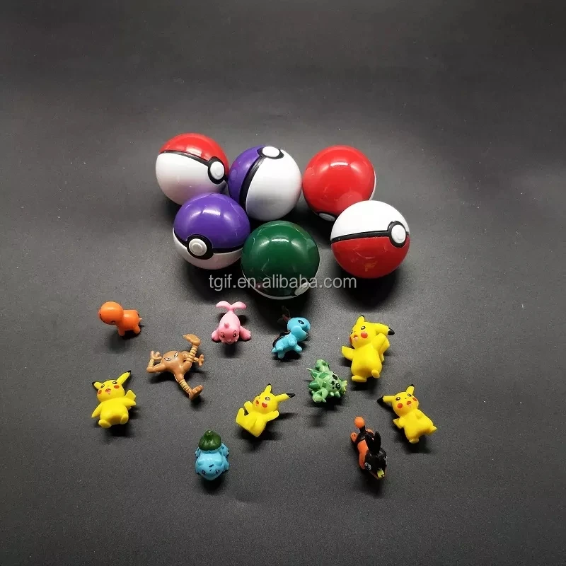 Wholesale Capsule Toys 5 Cm Plastic Pokemon Ball With Cartoon Pokemon ...