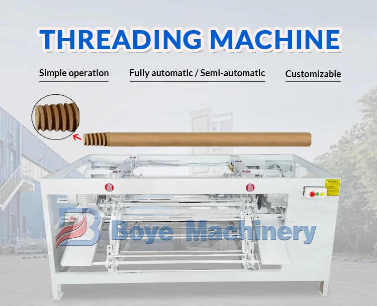 Round Wood Stick Threading Machine - Easy & Efficient