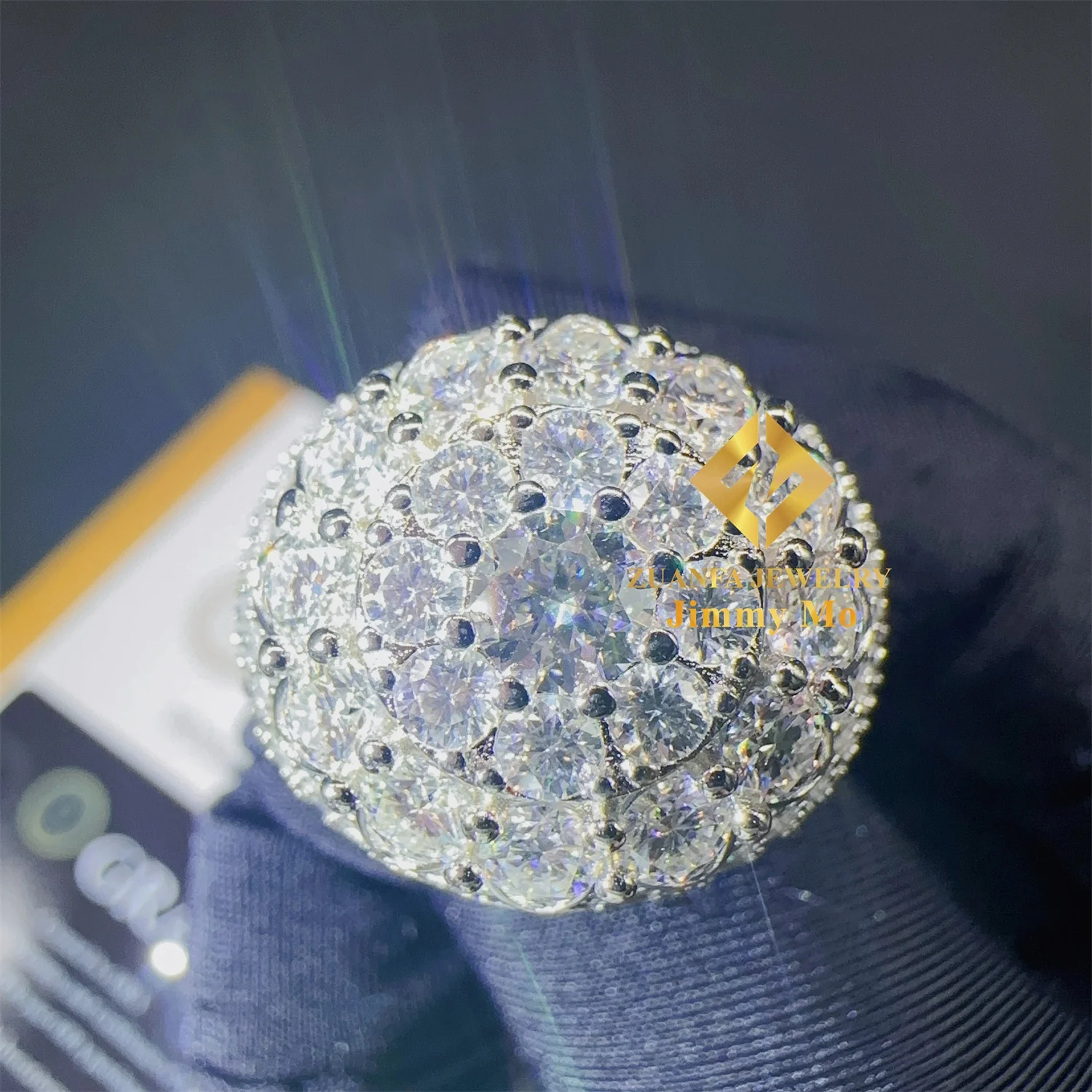 Silver 925 Iced Out Rings Fashion New Design Men Gold Plated Iced Out ...