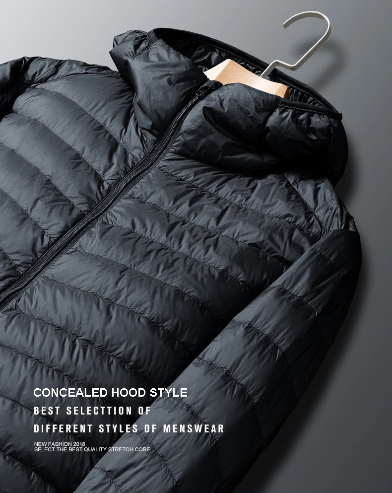 Custom Logo Outdoor Lightweight Warm Duck Feather Men's Puffer Jackets ...