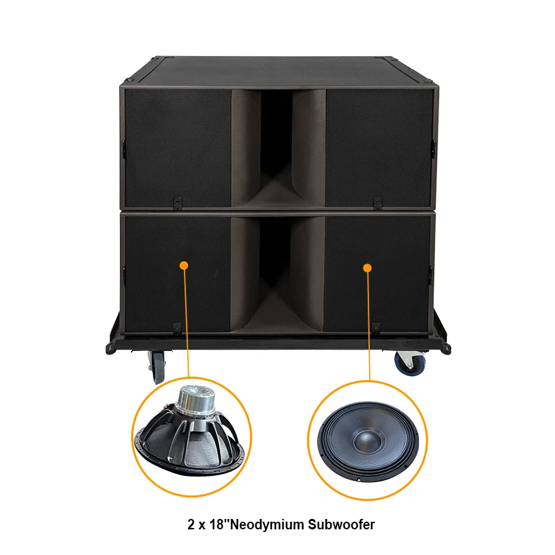 KA28 Subwoofer - Dual 18 Inch Neodymium Magnets Audio System