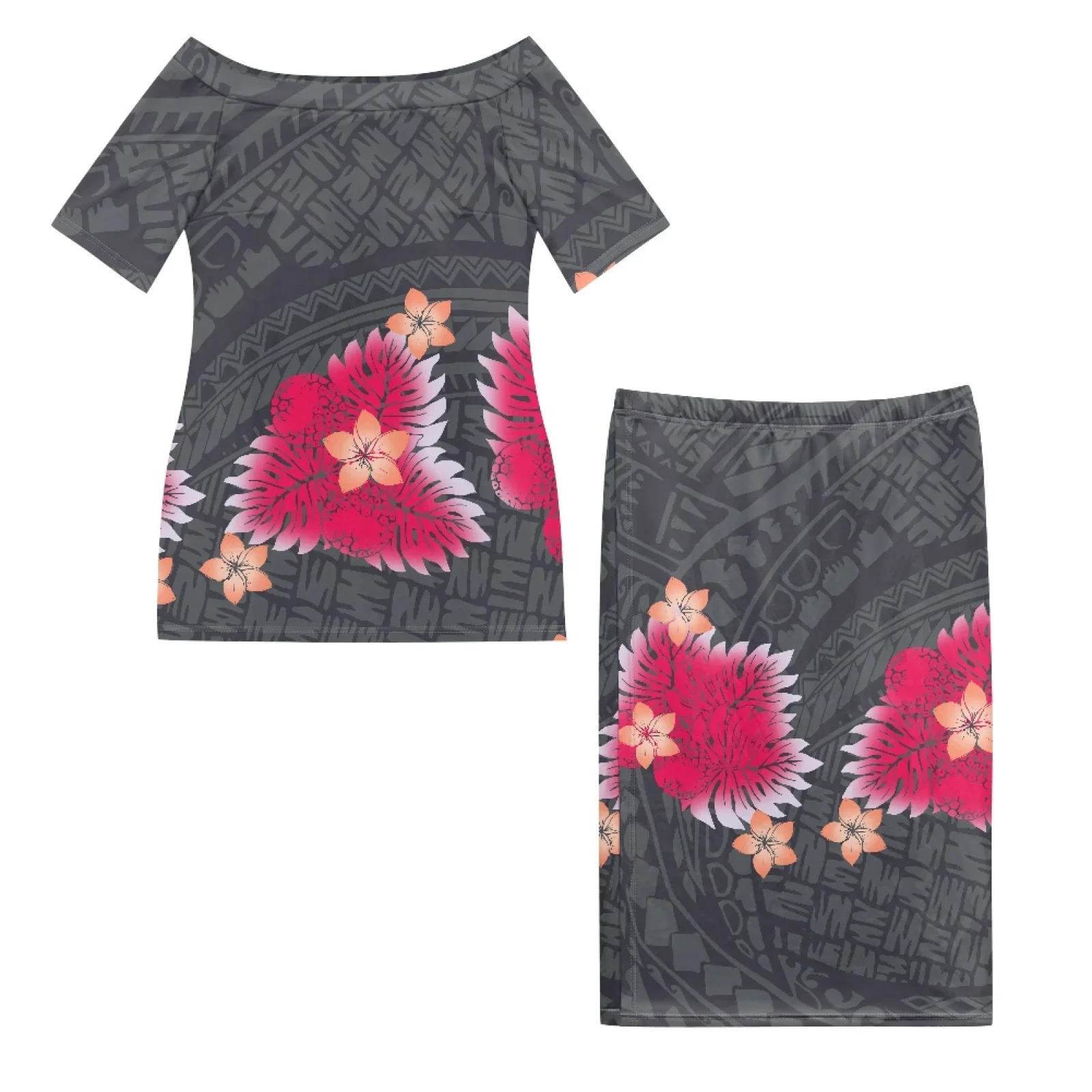 Polynesian Tribal Maxi Dress Samoan Puletasi Plus Size Women's Clothing ...