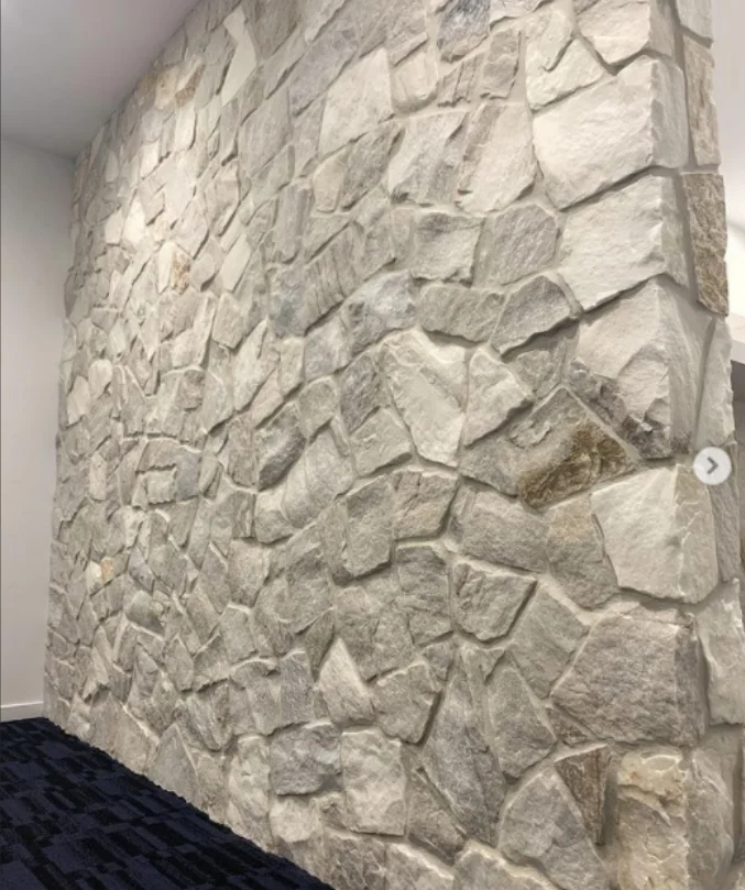 Gray Quartzite Random Paving Stone Wall Facade Stone Veneer Stone Wall ...