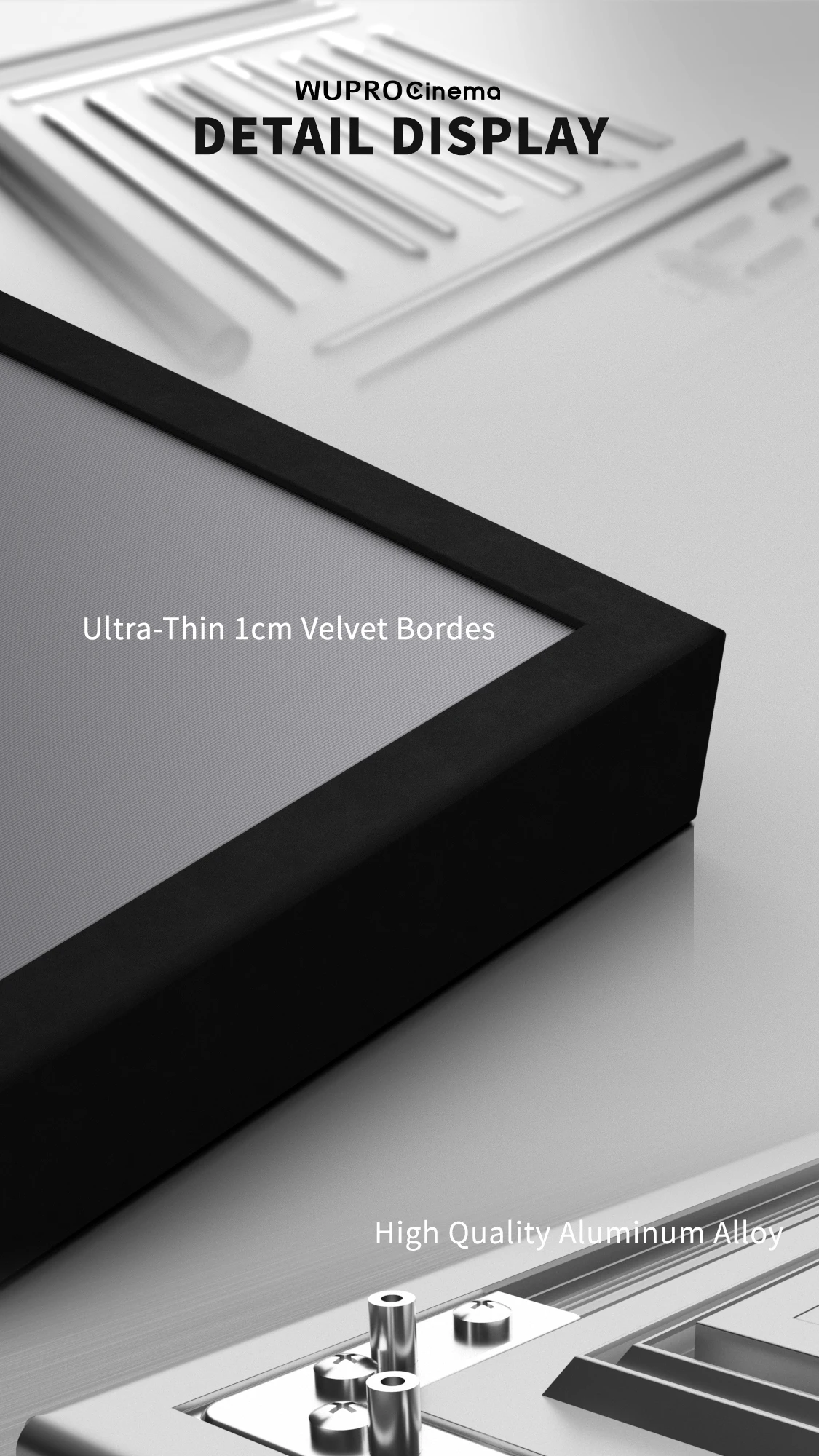 Wupro 130" Seamless Premium BSP PET ALR Projection Screen