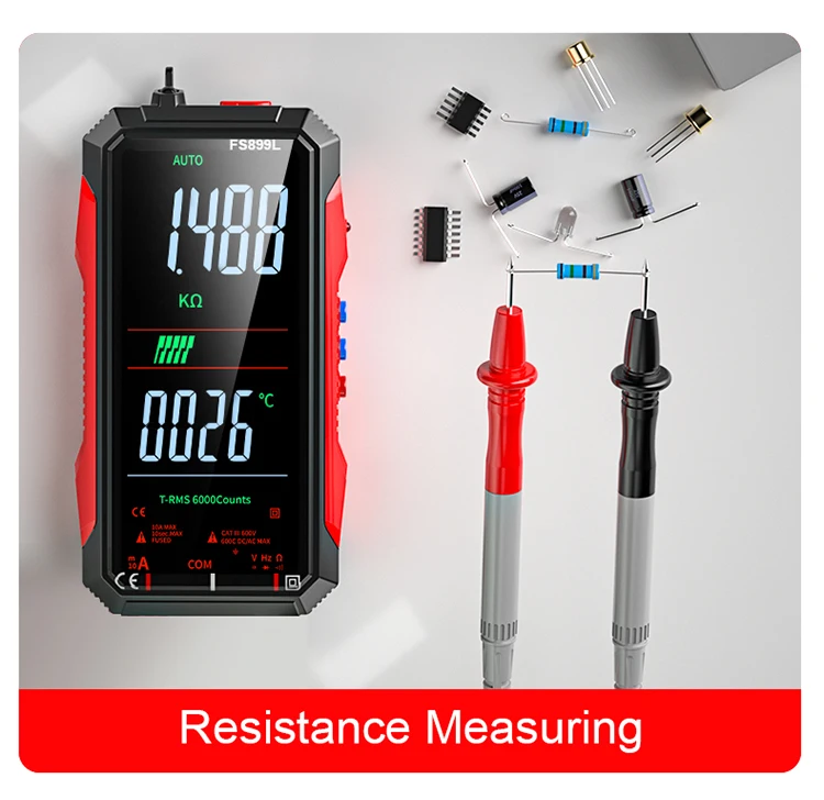 6000 Counts Auto-Ranging Digital Multimeter - Full Color LCD