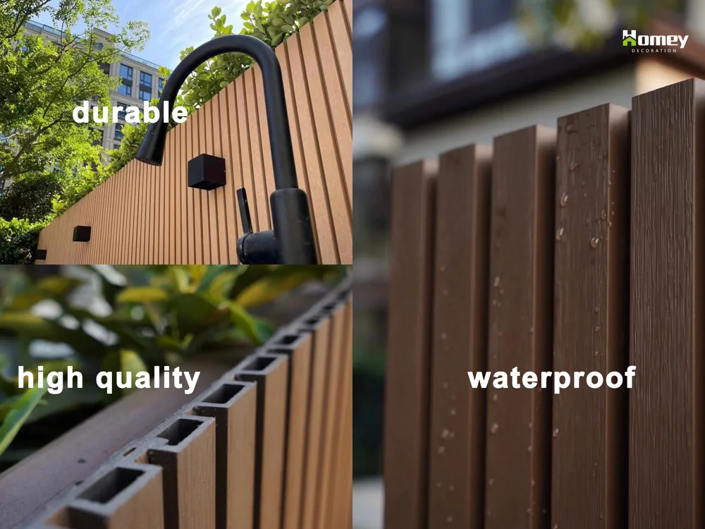 Outdoor Fluted Wall Panel Wpc Wall Panel Exterior Fence Wall Decoration ...