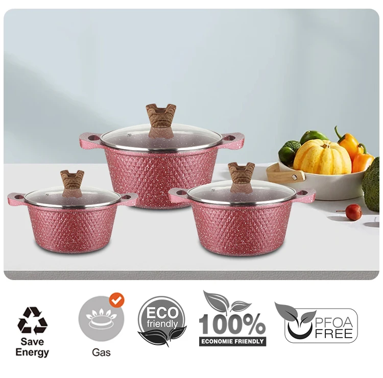 Kala 6pcs Big Pots Aluminum Cookware Set Kitchen Cookware Sets Non ...