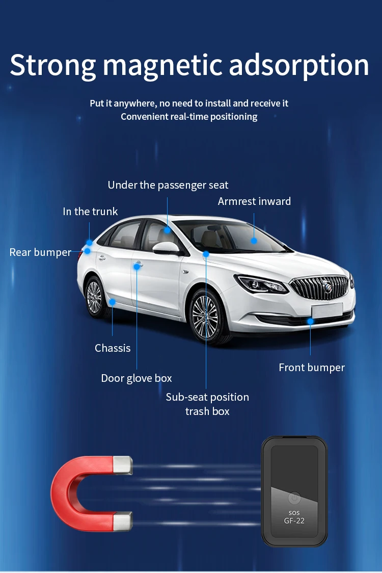 GF 22 Mini GPS Tracker - Real Time Car SOS Solution