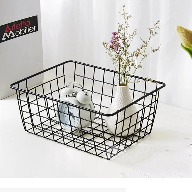 Stainless Steel Storage Woven Net Basket Rustic-Style Tote Basket for ...