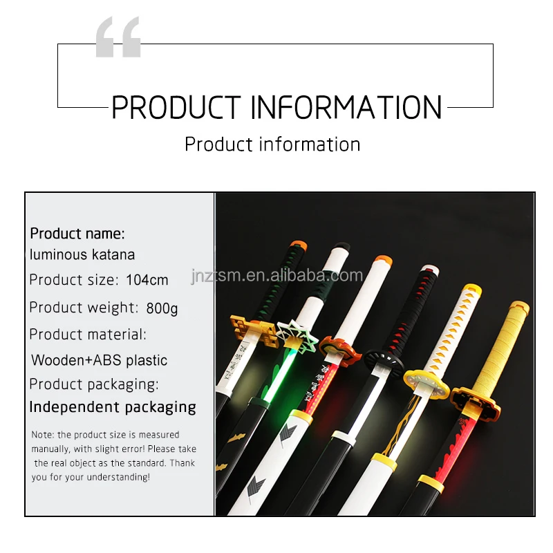 41inch Demon Slayer LED Katana Sword Plastic Material 104cm Size for ...