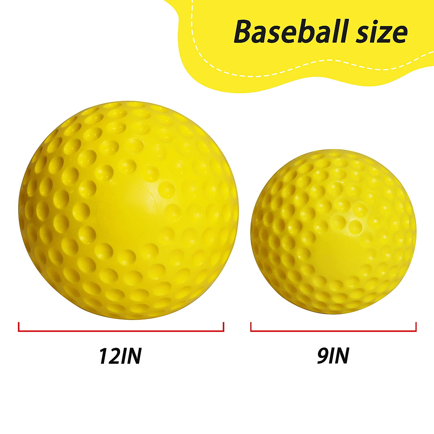 Fulfun Custom Softball 9 Inch Hard Pu Dimpled Ball Training Softball ...