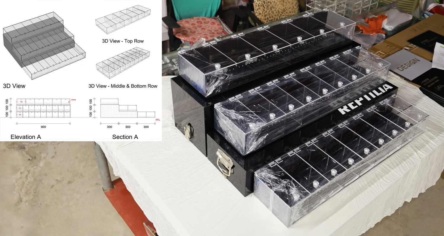 Acrylic Vivarium Box - Perfect Terrarium Cage for Reptiles