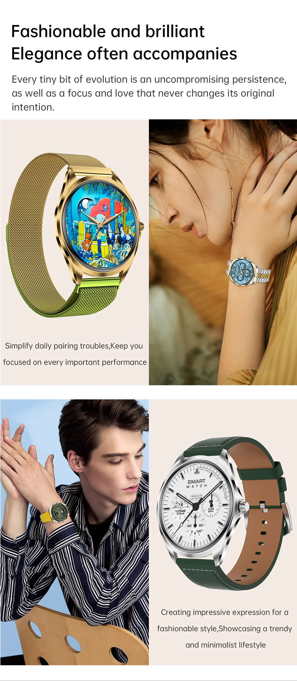 Kyboton 2024 New Arrivals Smart Watch Stainless Steel Case Ultrathin ...