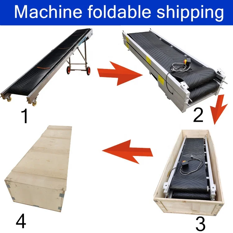 Small Conveyor Sidewall Conveyor Belt Climbing Grain Feeder Folding ...