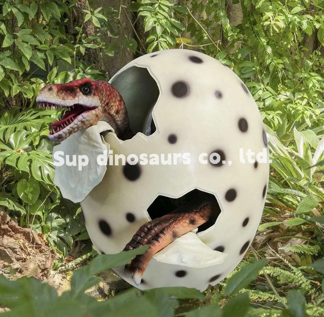 Fiberglass Dinosaur Eggs With Baby Theme Park Amusement Park Equipment ...