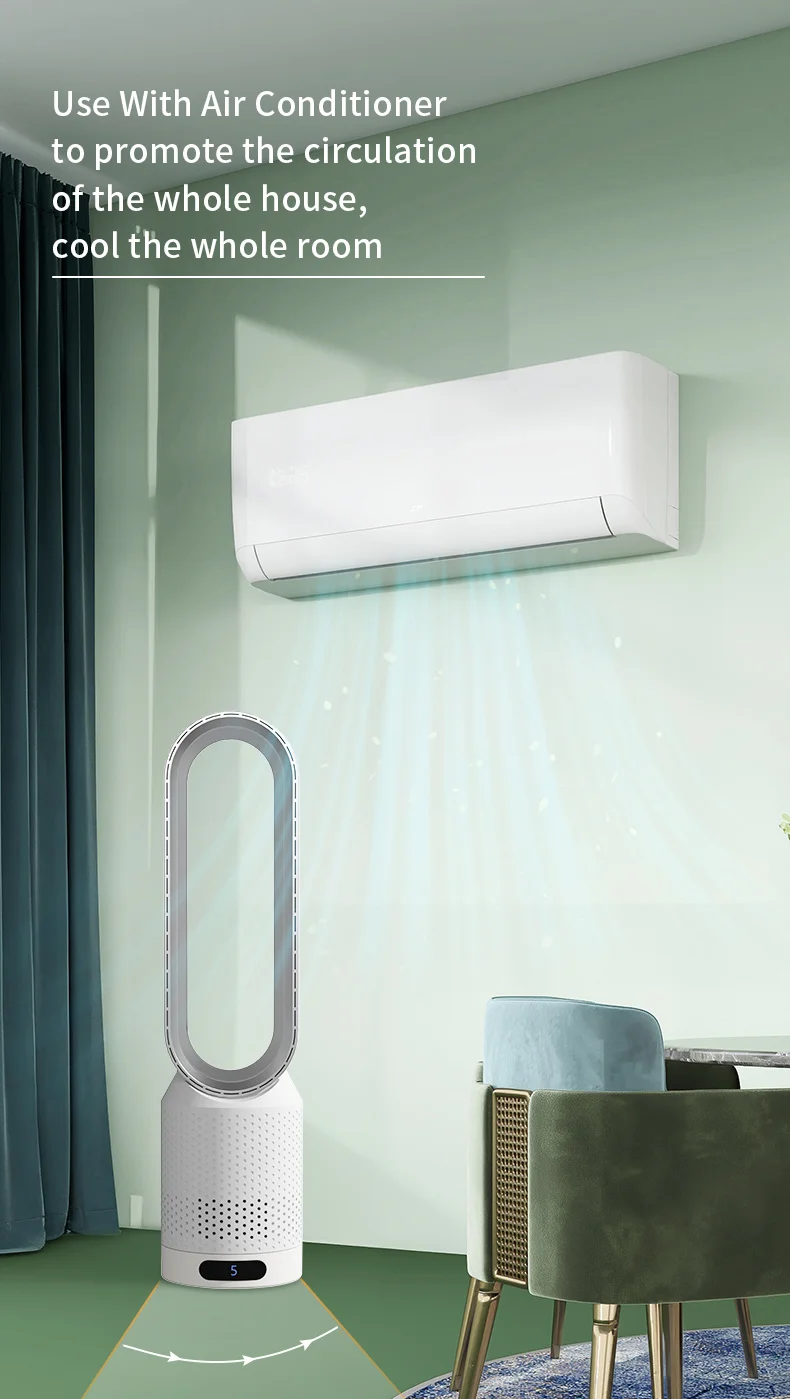 Smart Leafless Purification Fan - Air Purifier Bladeless Fan