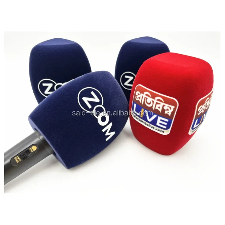 Custom Printed Logo Microphone Foam Windscreen for Recording ...