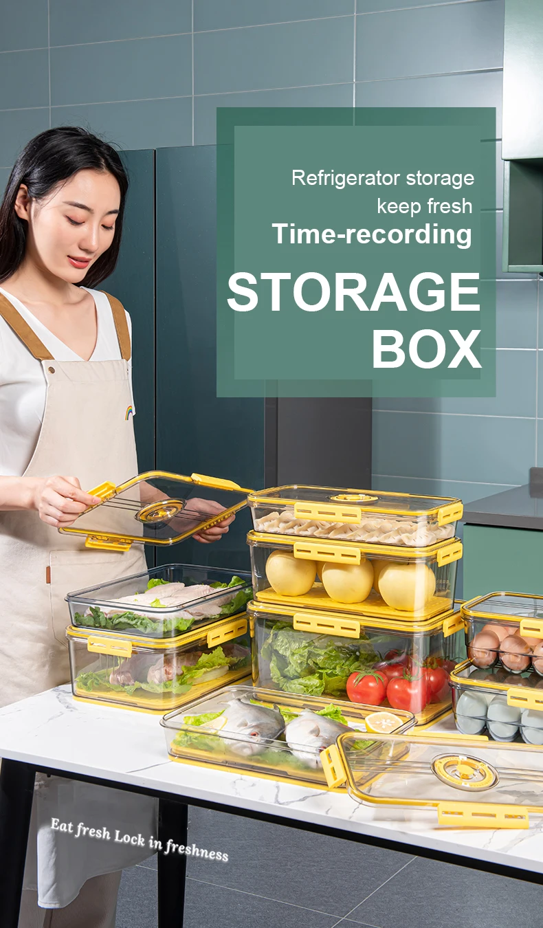 extra Large Containers Kitchen Refrigerator Drawer Storage Box Silicone ...