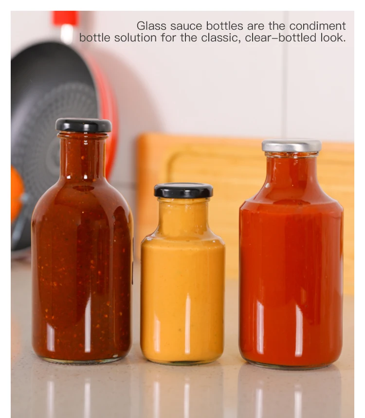 250ml 500ml Stout Transparent Food Safe Mustard Marinade Truff ...