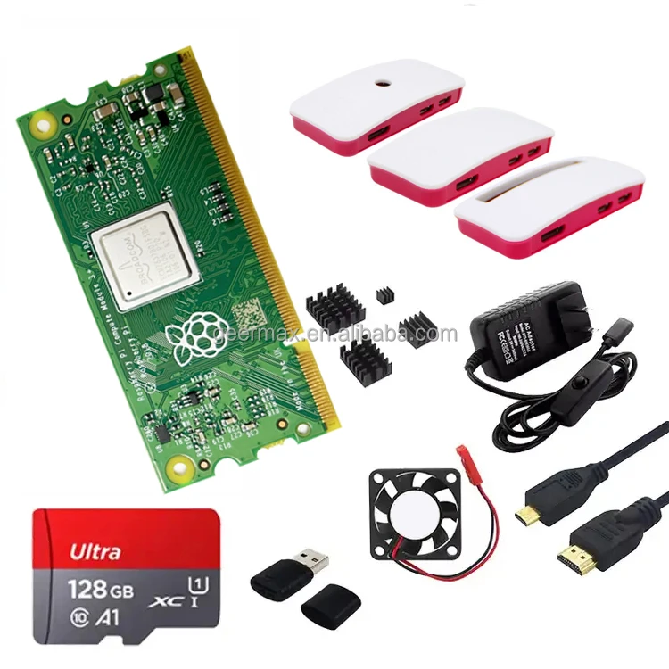 Raspberry Pi Cm3+ 32gb Cover Case Development Board Power Supply Fan ...