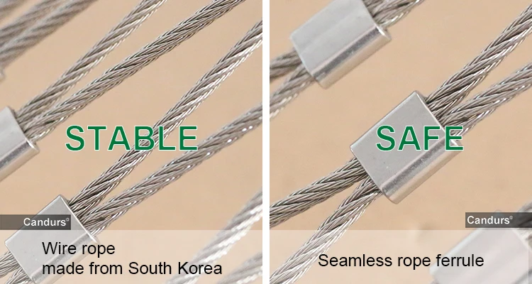 Candurs Eyelet Ends SS 316 Inox Wire Rope Ferrule Flexible