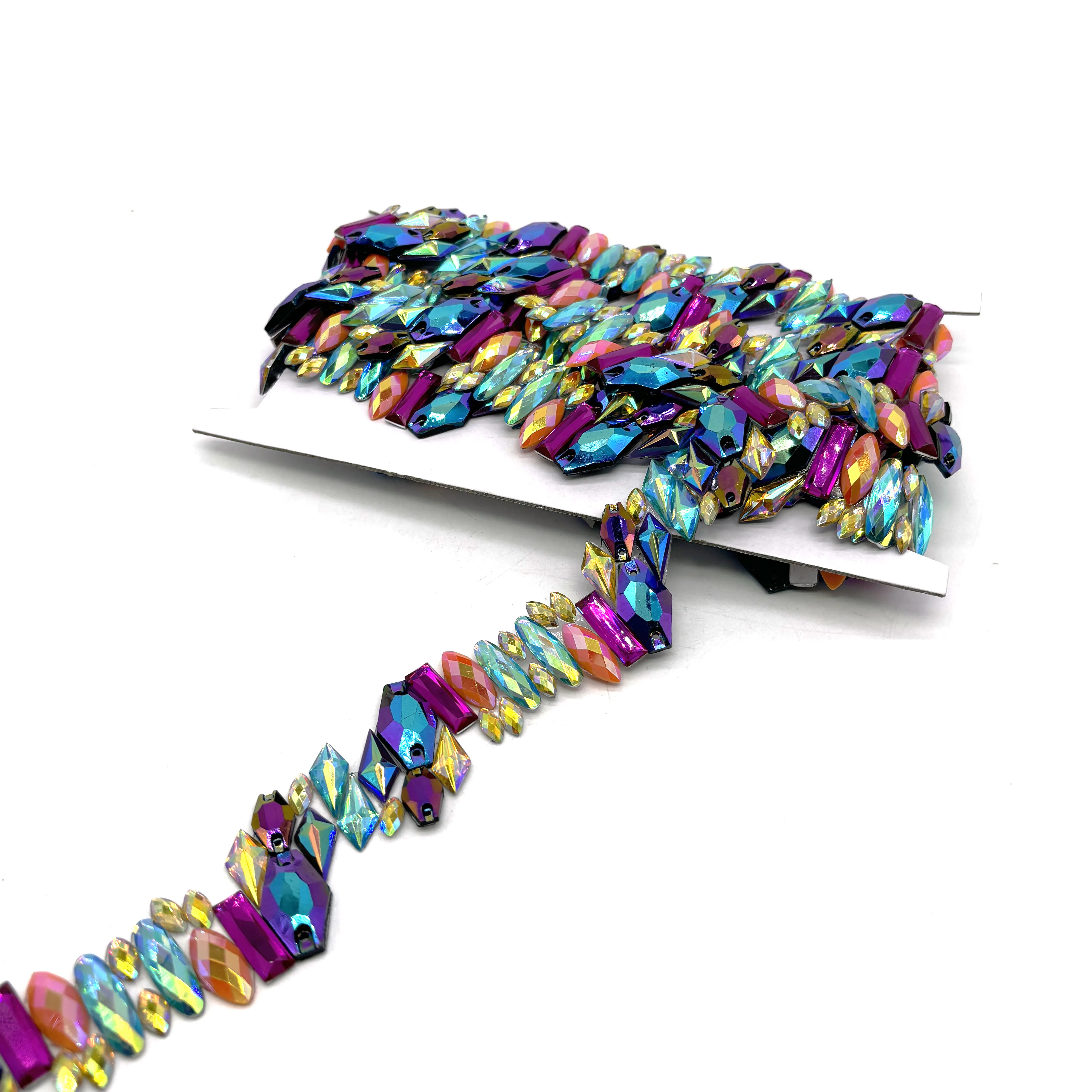 2025 Hot Sale Hotfix Colorful Resin Rhinestone Trim For Carnival ...