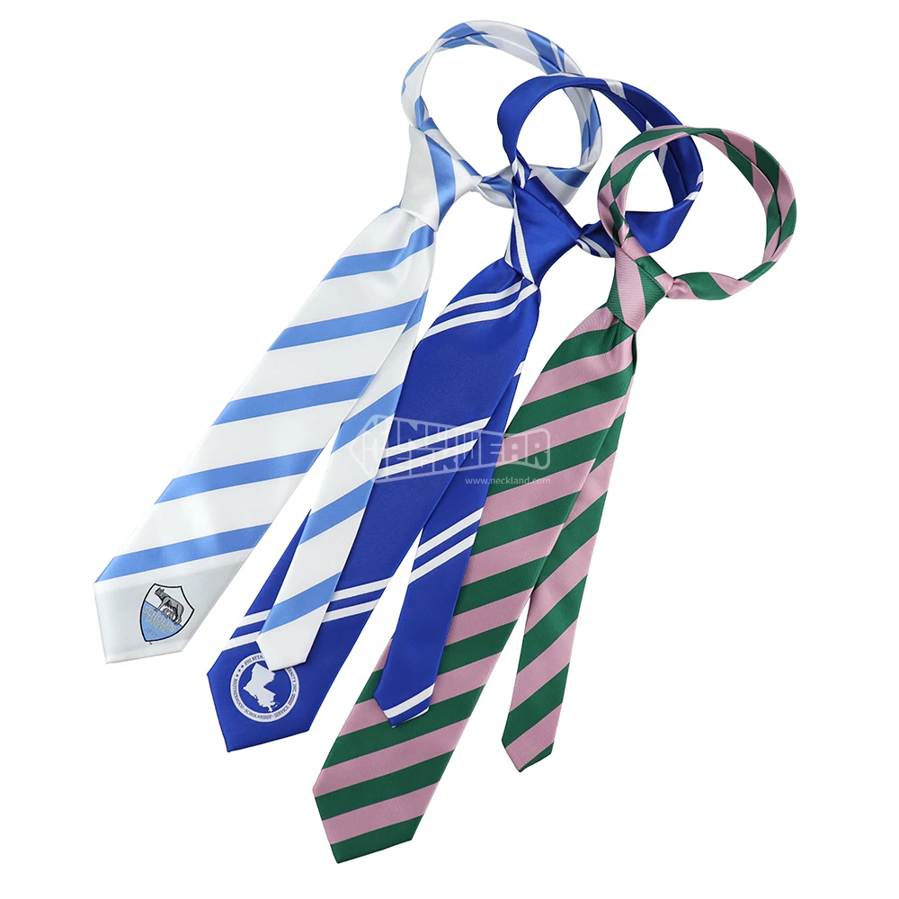 Polyester Football Team Fraternity Neck Tie Stripe Basketball Custom ...