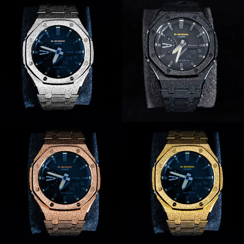 4th Gen Mod Gshock Ga2100 Metal Rubber Watch Band 316l Stainless Steel ...