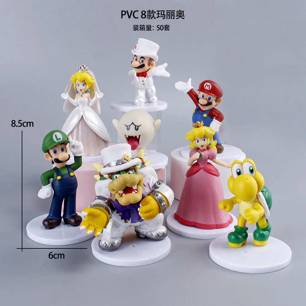 Temu Super Mario Bros. Series Model Ornaments Luigi Bowsette Yoshi ...