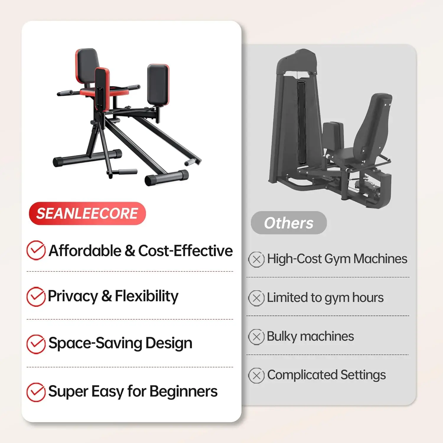 Hip Abductor Machine - Strengthen Inner & Outer Thighs
