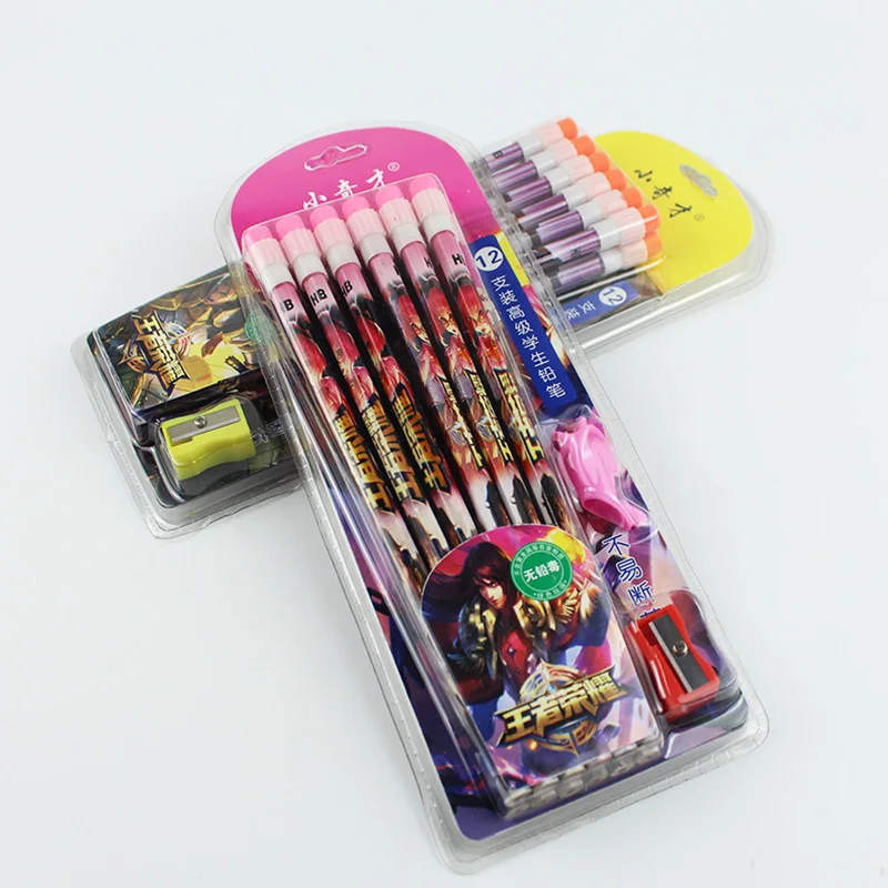 Large Leather Hexagonal Pencil Set Color Mixed Primary School ...