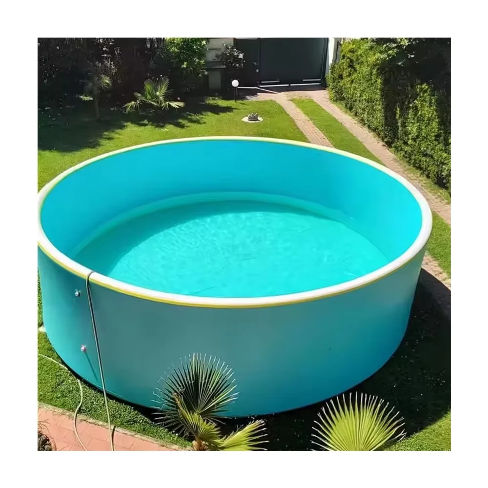 Outdoor Water Fun Inflatable Drop Stitch Pool Round Inflatable Swimming ...