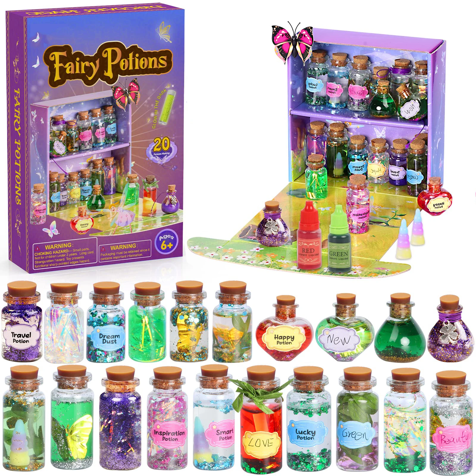 Fairy Polyjuice Potion Kits With 20 Bottles Magtic Potions Creative ...