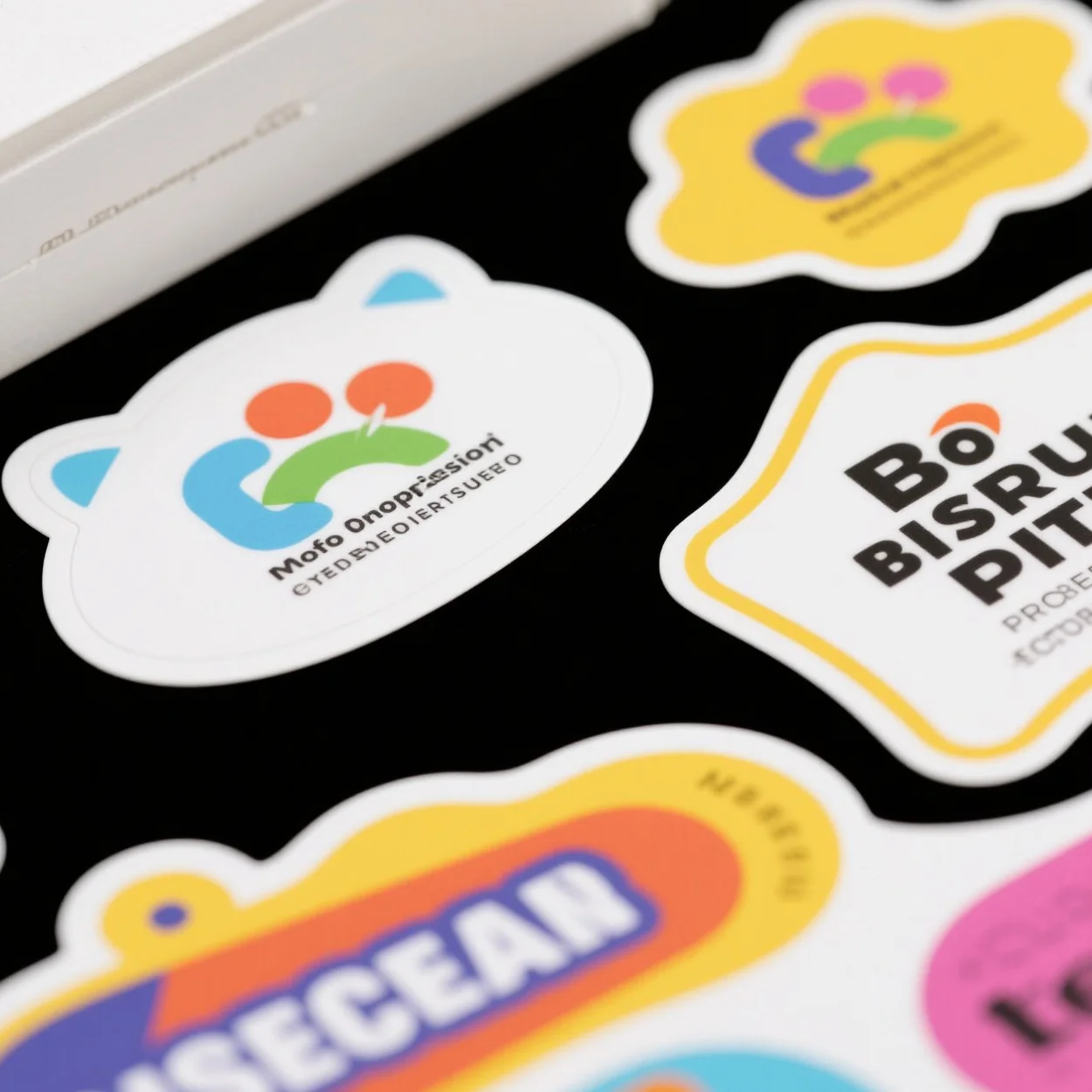 Custom Brand Logo A6 Die Cut Self Adhesive PVC Vinyl Sticker Waterproof ...