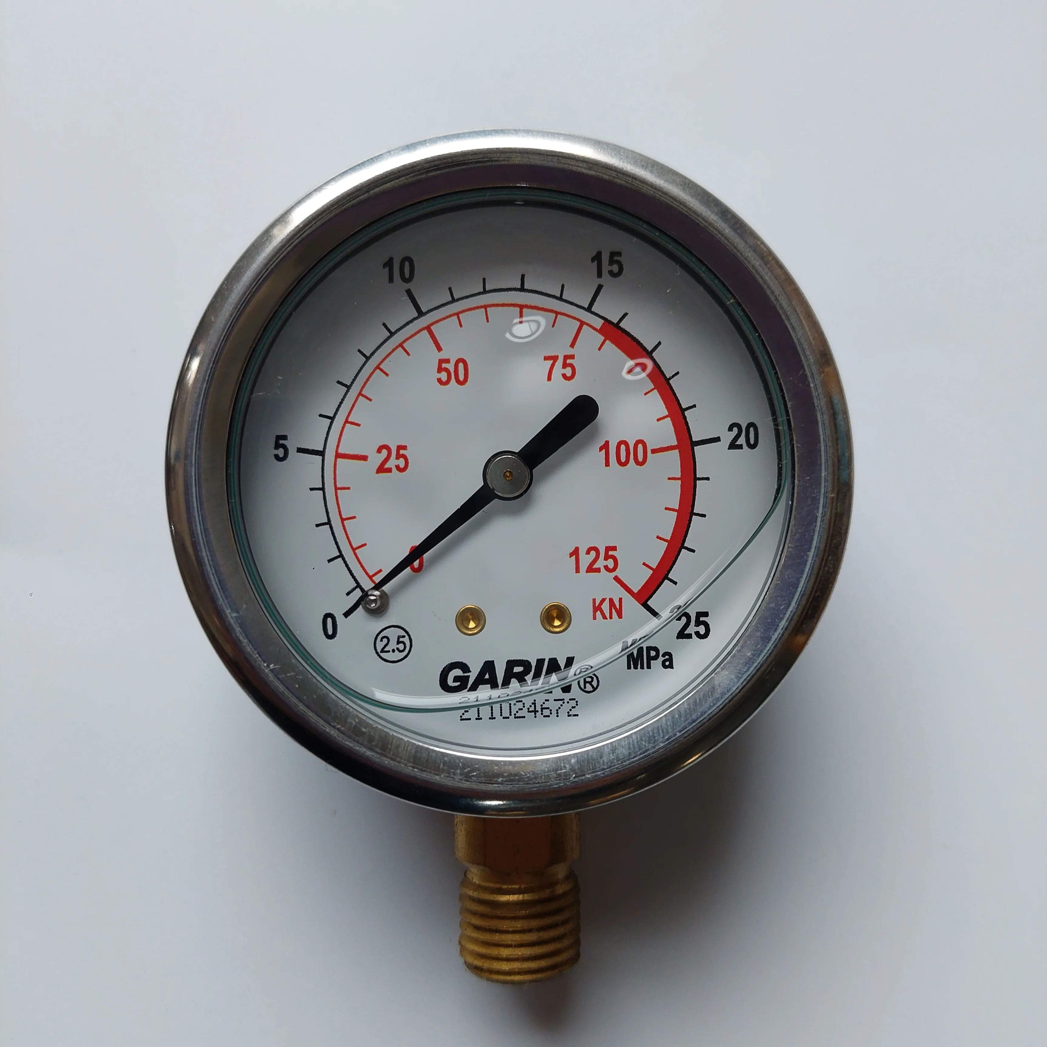 20mpa 60mpa 80mpa Liquid Filled Pressure Gauge - Buy Stainless Steel Bourdon Tube Pressure Gauge ...