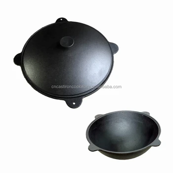 Heavy Duty Cast Iron 9l 12l 15l 20l Asian Kazan Cooking Pot Large ...