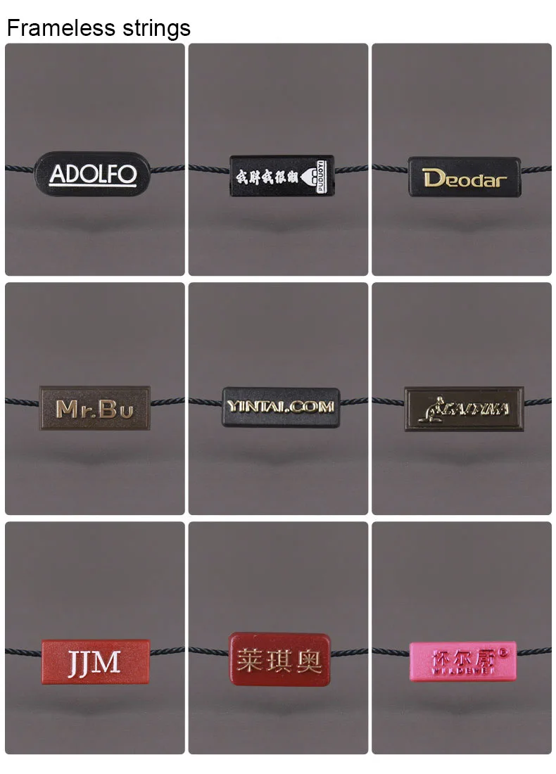 Custom Snap Label Fasteners Embossed Logo Swing Loop Hang Tags Seal ...