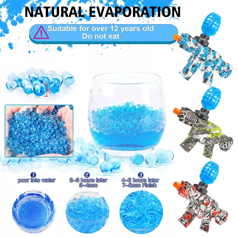 Hot Electric Gel Ball Blaster Gun Toy Rechargeable Automatic Splatter ...