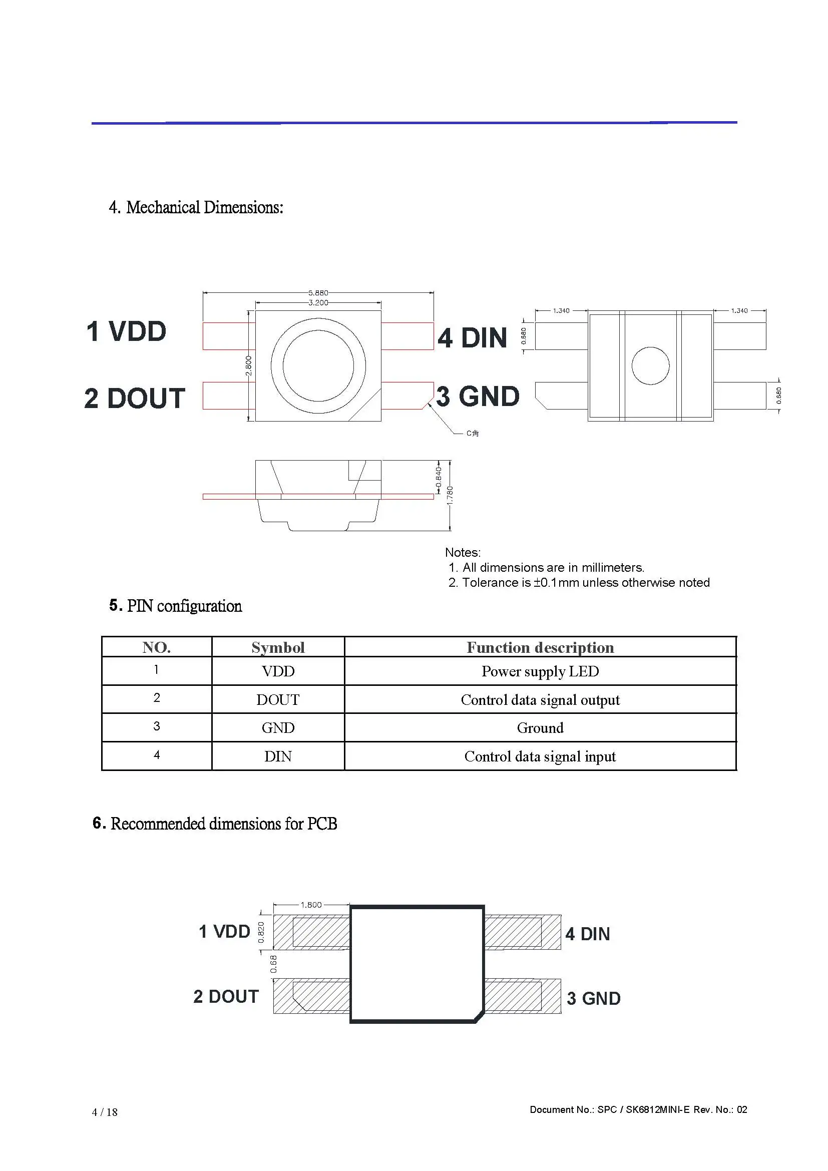 TOMEGO SK6812MINI-E RGB Leds for Gaming Mechanical Keyboards