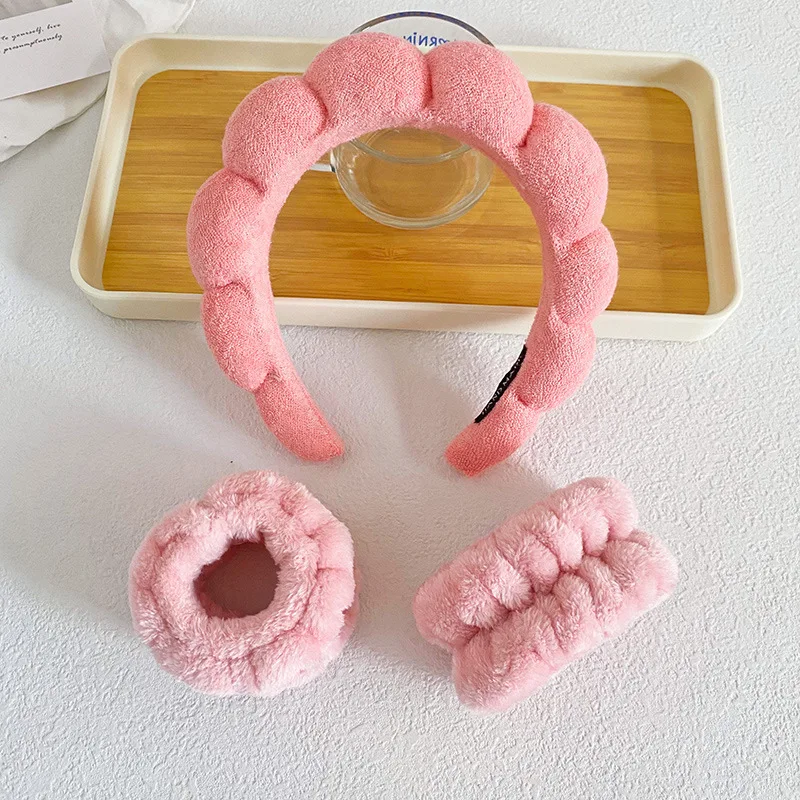 Spa Bubble Headband Washing Face Makeup Skincare Sponge Cloud Headband